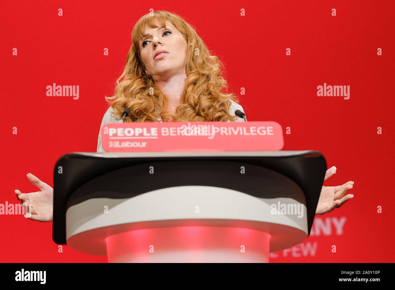 Angela rayner was speaking to open the early years hi-res stock ...