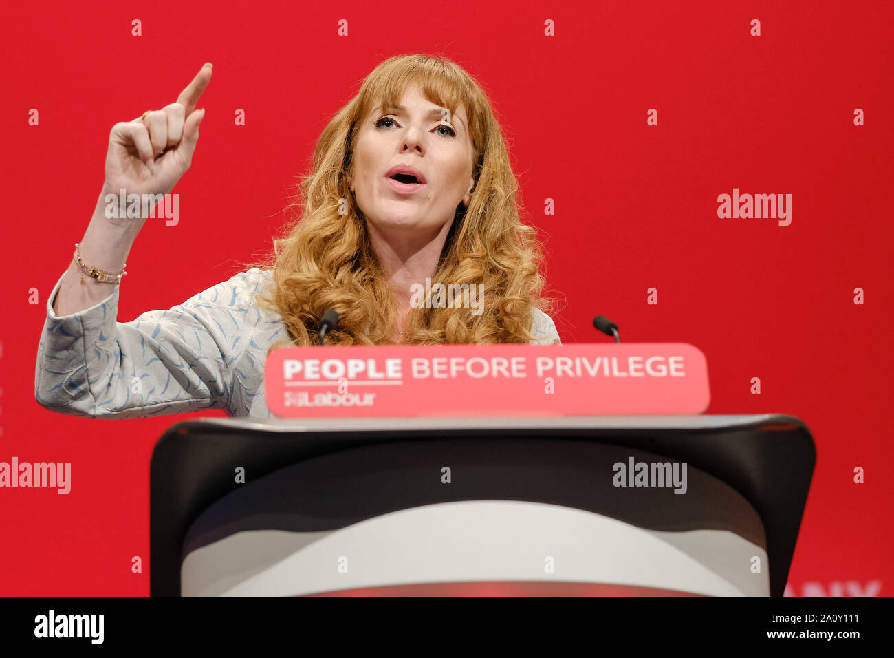 Angela rayner was speaking to open the early years hi-res stock ...