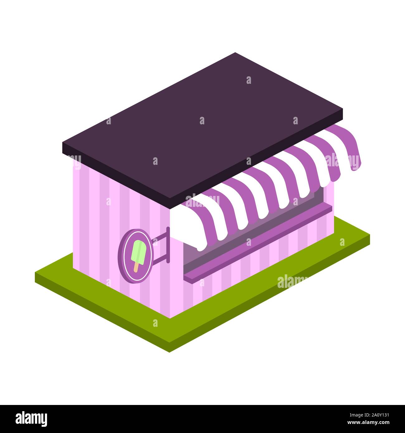 Isolated 3d popsicle store over a white background - Vector Stock ...