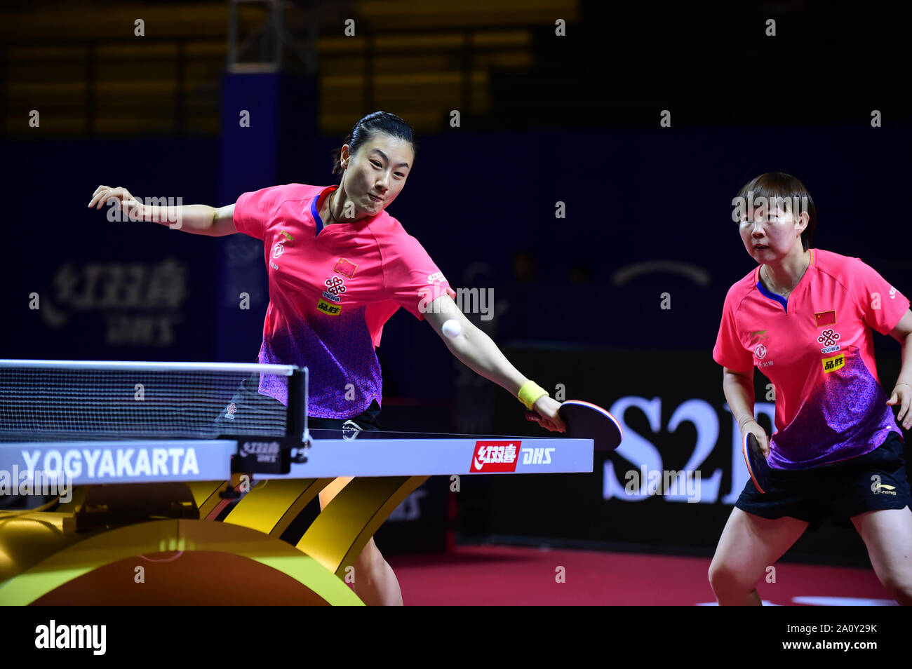 Yogyakarta, Indonesia. 22nd Sep, 2019. Ding Ning (L)/Zhu Yuling of ...