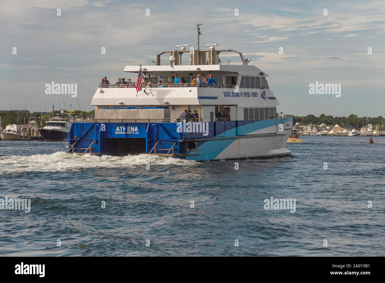 Block Island Ferry Galilee, Rhode Island USA Stock Photo - Alamy
