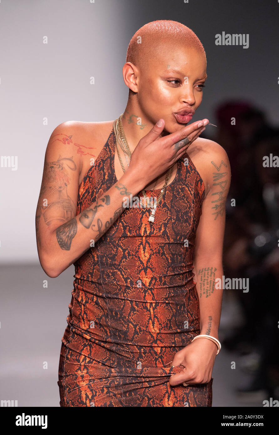 New York, NY - September 8, 2019: Model Slick Woods walks runway for ...