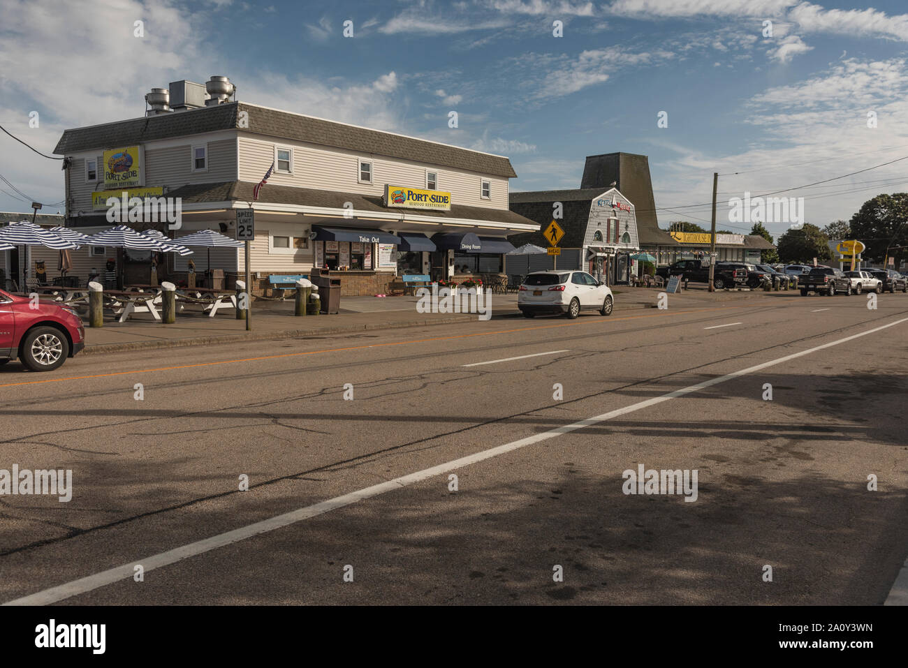 Port Side Restaurant on Main St. Galilee Point Judith, Rhode Island USA ...