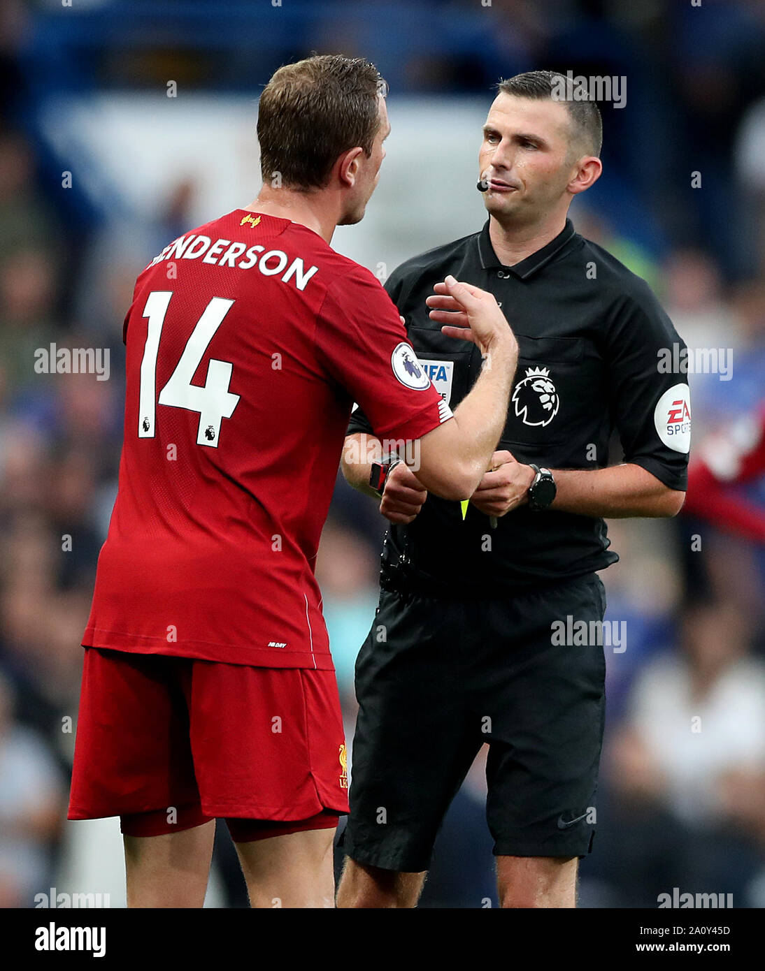 Match referee michael oliver speaks hi-res stock photography and images ...