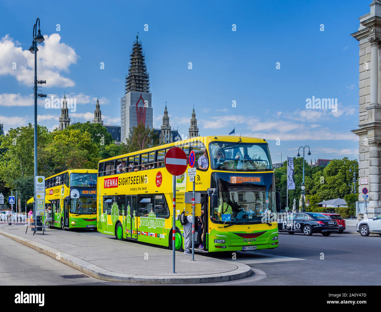 "MAN Unvi Urbis" open-top double-decker bus for carrying sightseers ...
