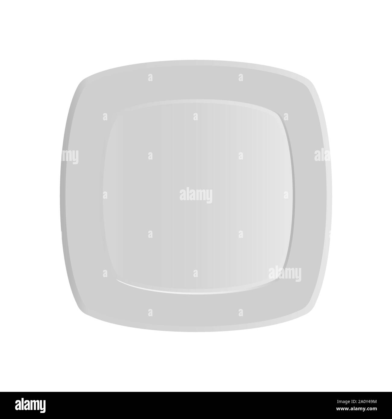 Square dinner plate pattern. Vector illustration on a white background ...