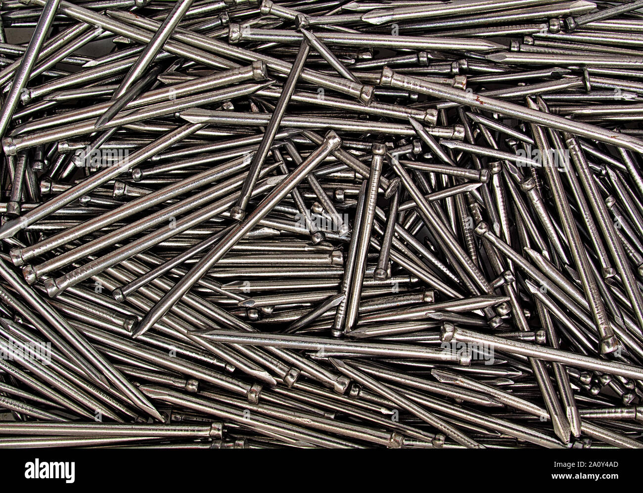 Metal nails close up, isolated industrial seamless background Stock ...