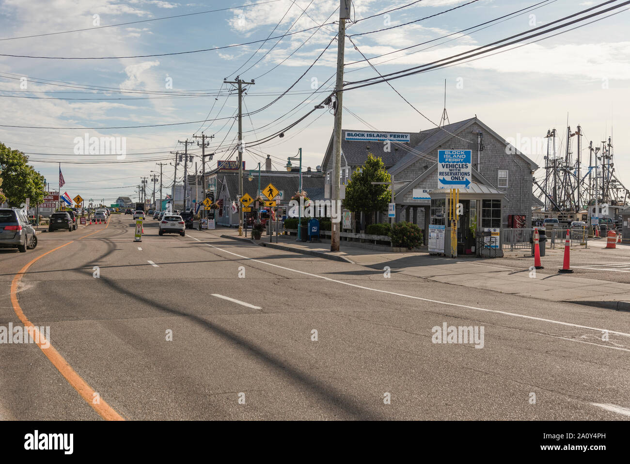 Galilee Rhode Island with the Block Island Ferry departure building in ...
