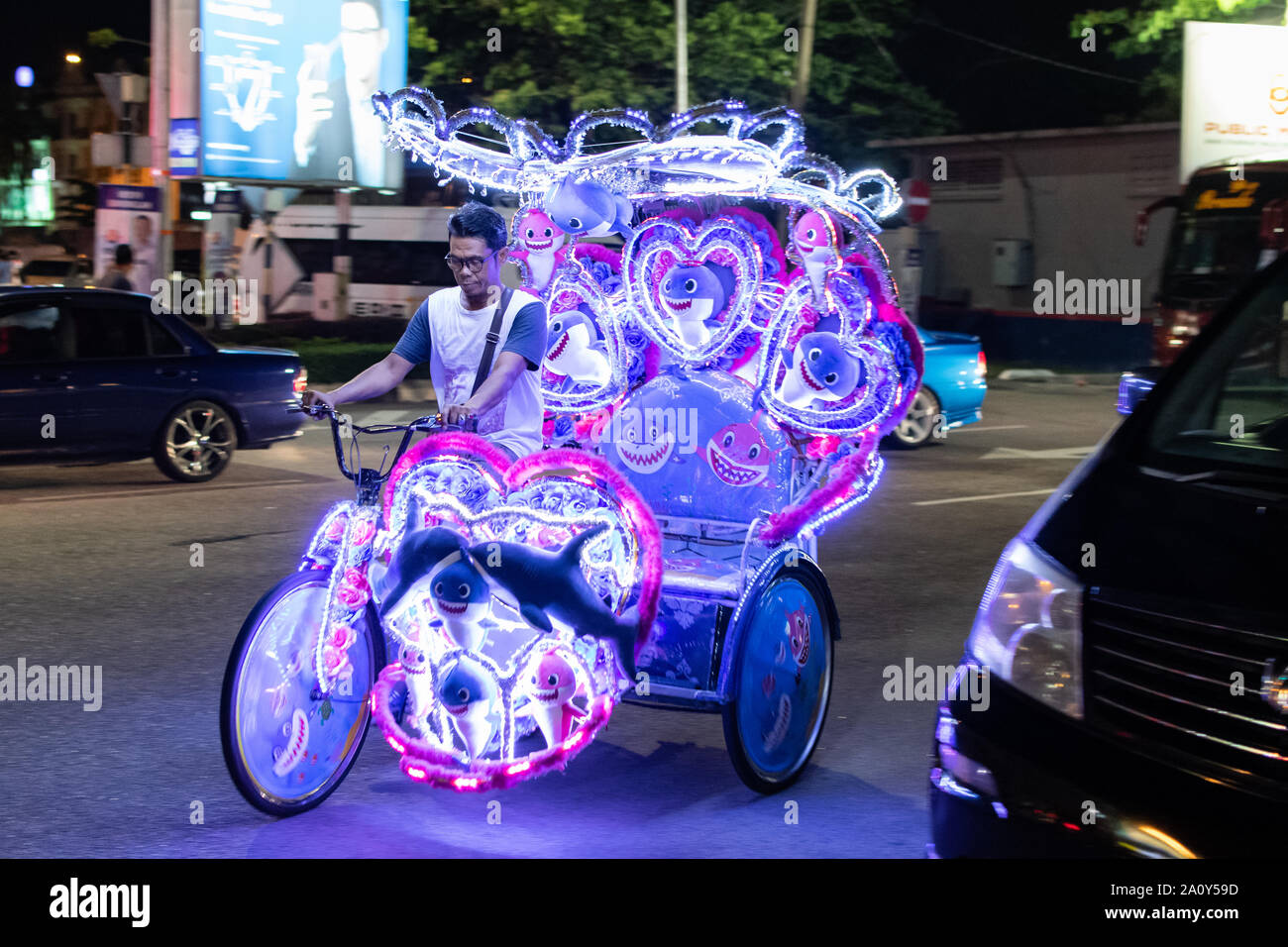Trishaw Traditional Transport In Malaysia High Resolution Stock ...