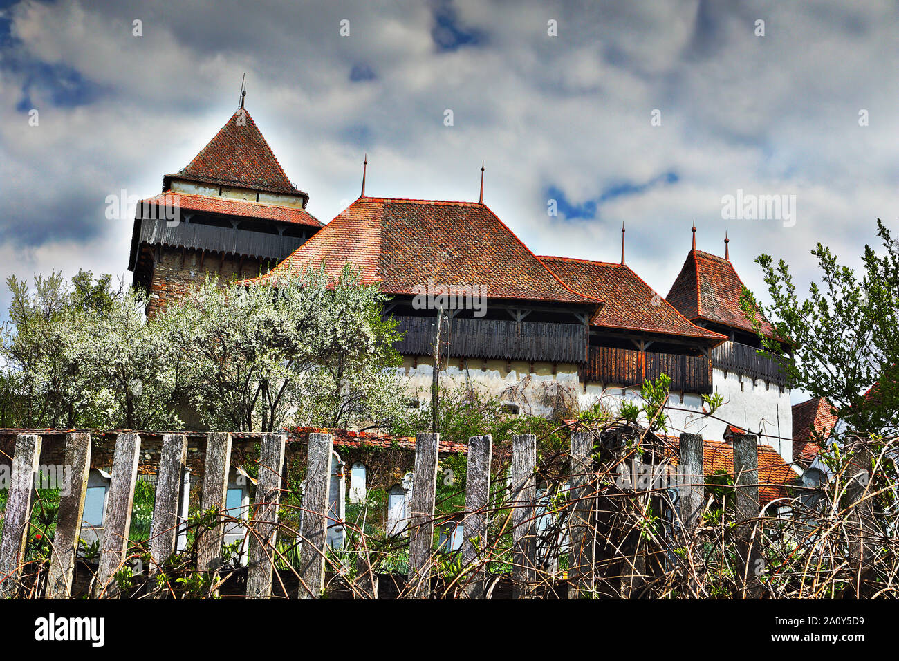 Viscri fortress in Transylvania, UNESCO heritage from Romania Stock ...