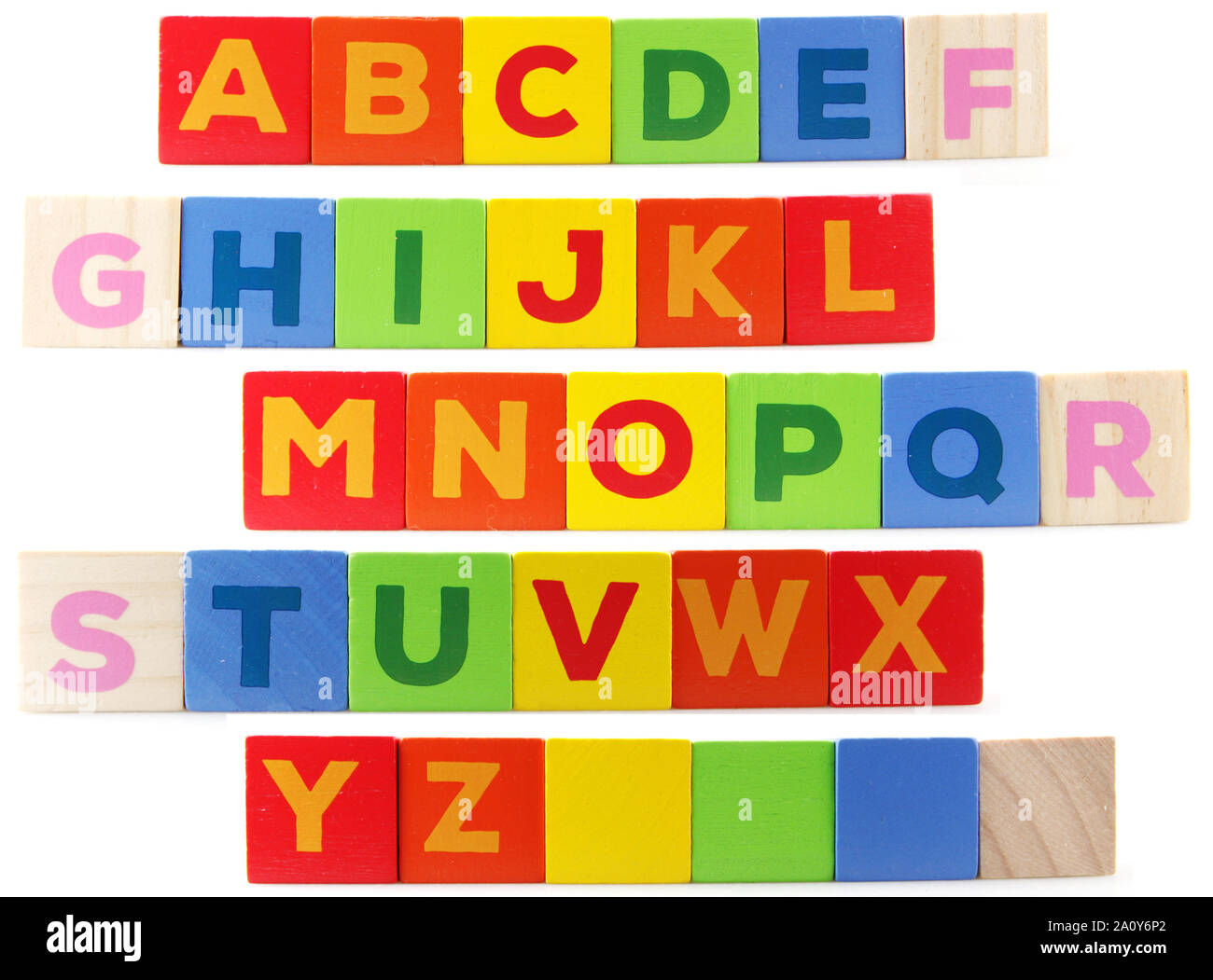 Baby building blocks alphabet Cut Out Stock Images & Pictures - Alamy