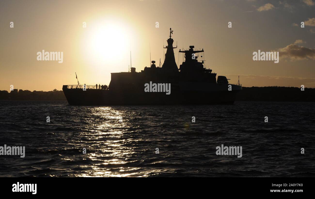 Frigate of the type MEKO A-200AN, the F 911 'El Moudamir' at anchor in ...