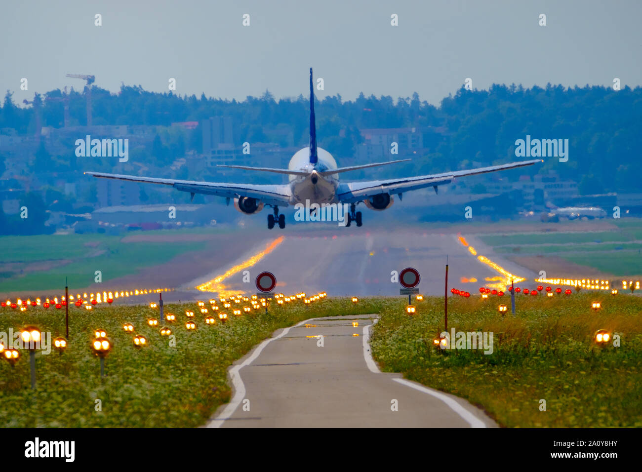 Planes Landings On Runway