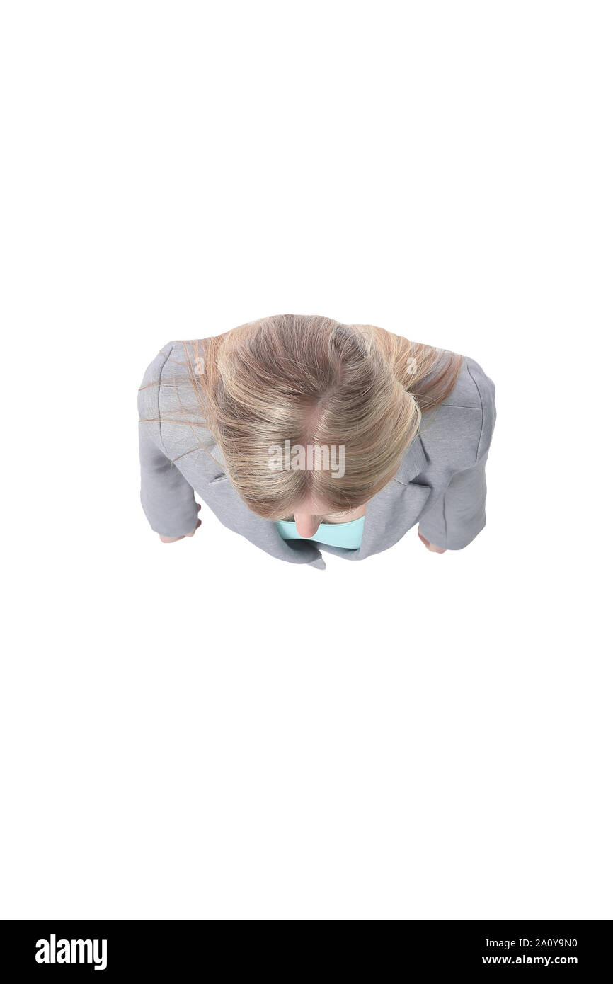 top view. Executive business woman looking forward Stock Photo - Alamy