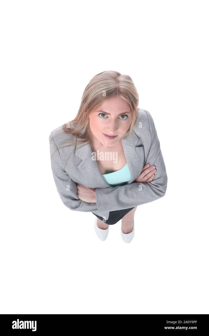 top view. Executive business woman looking forward Stock Photo - Alamy