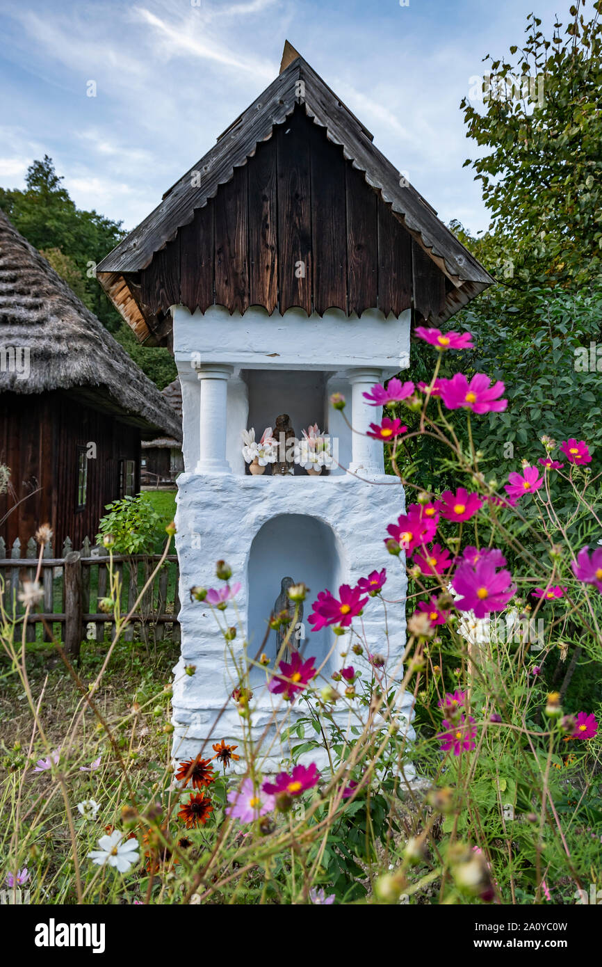 White chapel in open air museum in Sanok, Poland Stock Photo - Alamy