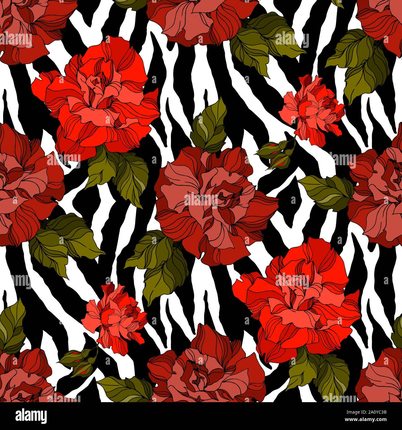 Red And Black Zebra Wallpaper