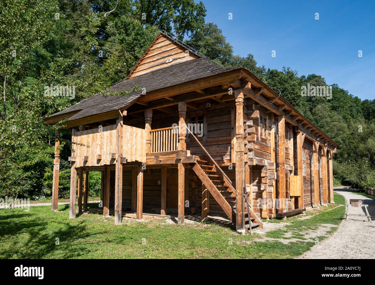 Wooden synagogue from the 18th century from Połaniec in open air museum ...