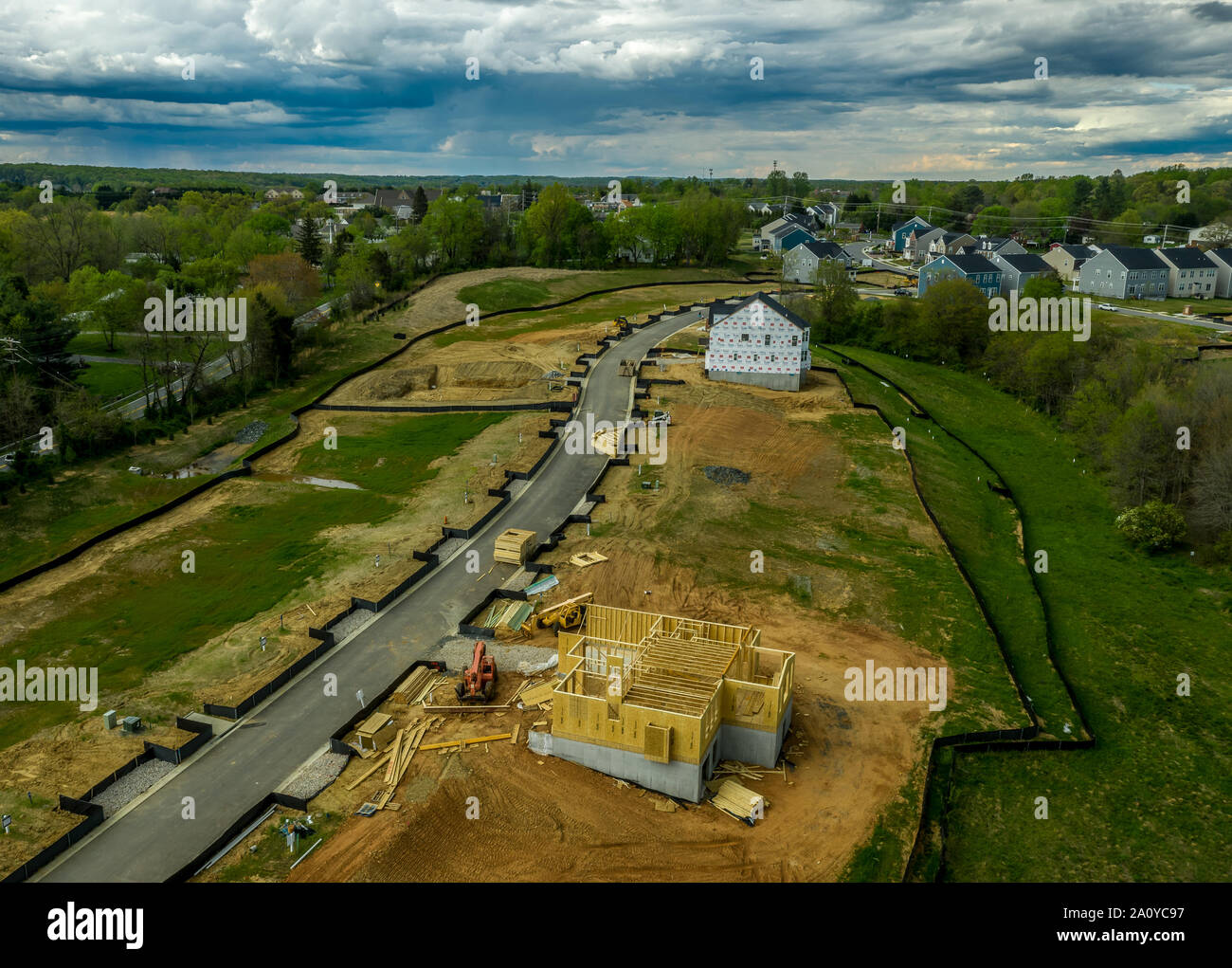 Suburb america construction hi-res stock photography and images - Alamy