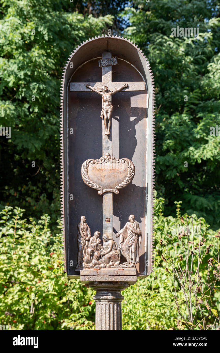 Metal chapel in open air museum in Sanok, Poland Stock Photo - Alamy