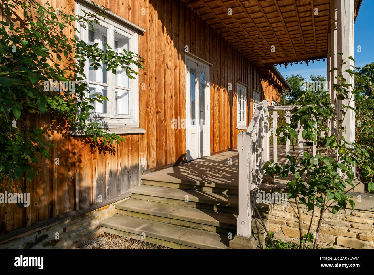 Wooden mansion from the 19th century from Święcan in open air museum in ...