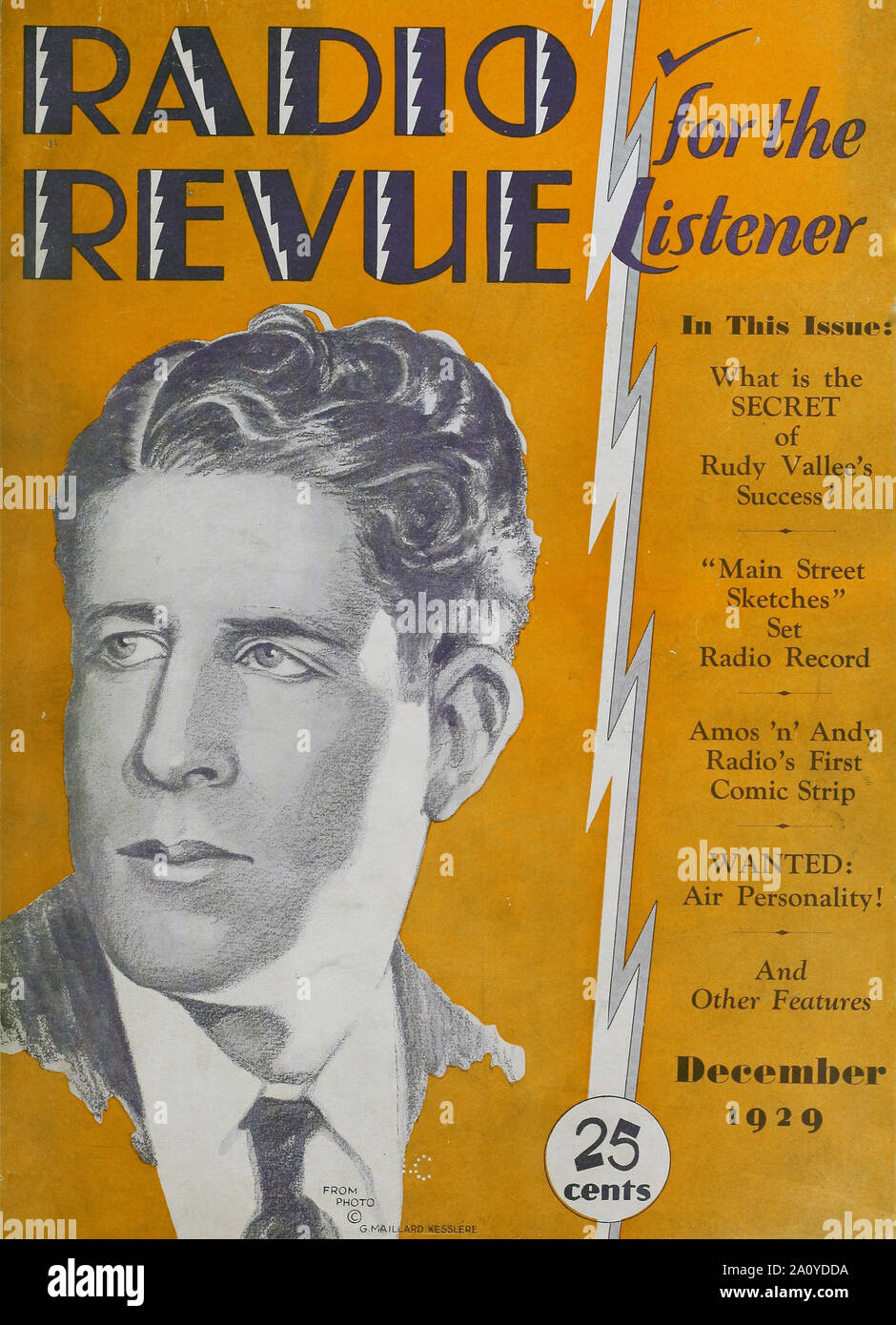 RUDY VALLÉE (1901-1986) American singer, actor and band leader in 1929 ...