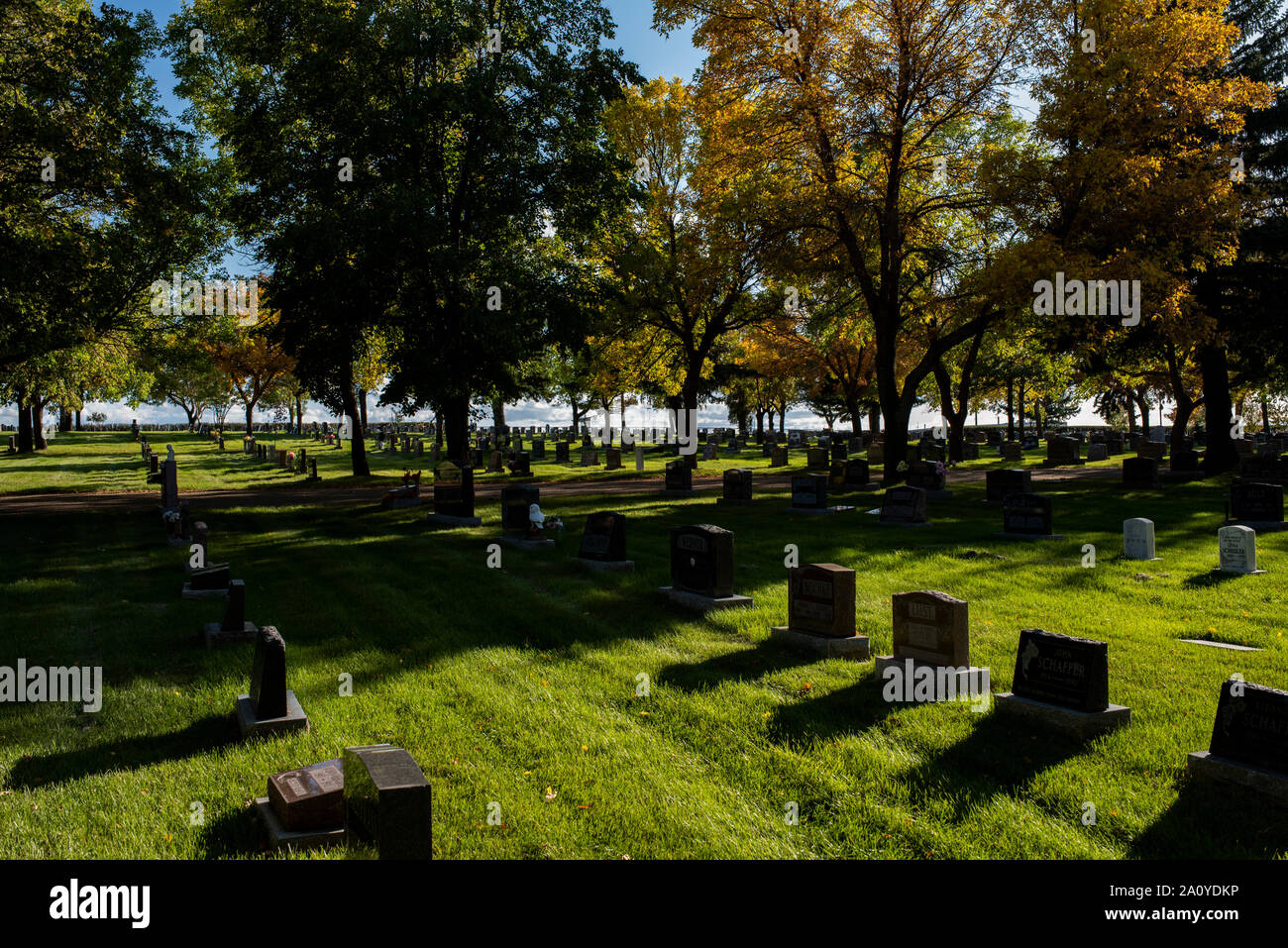 shots of a graveyard in fall Stock Photo - Alamy