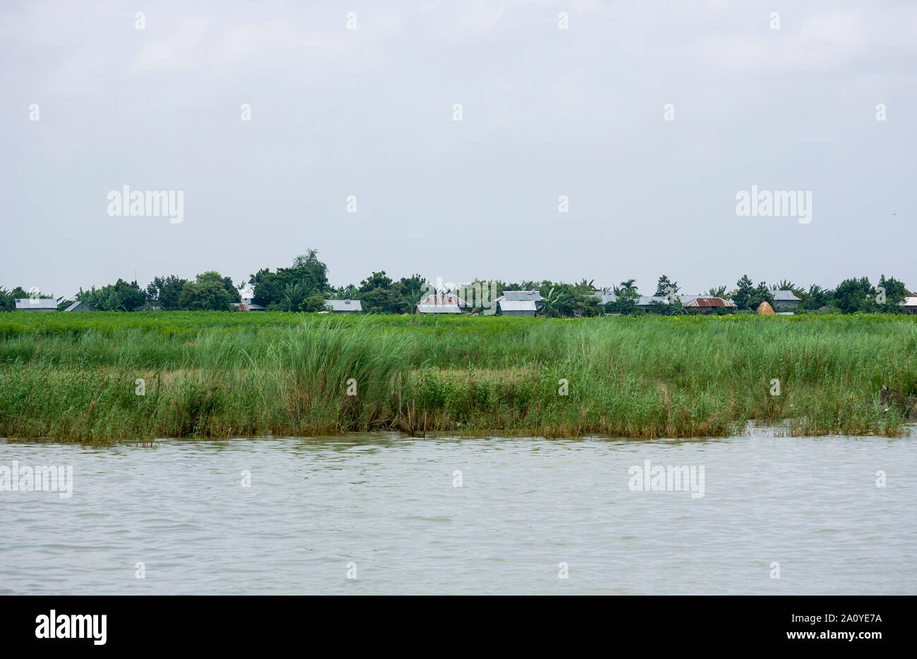 Islands and Accommodation of the Padma River of Bangladesh Stock Photo ...