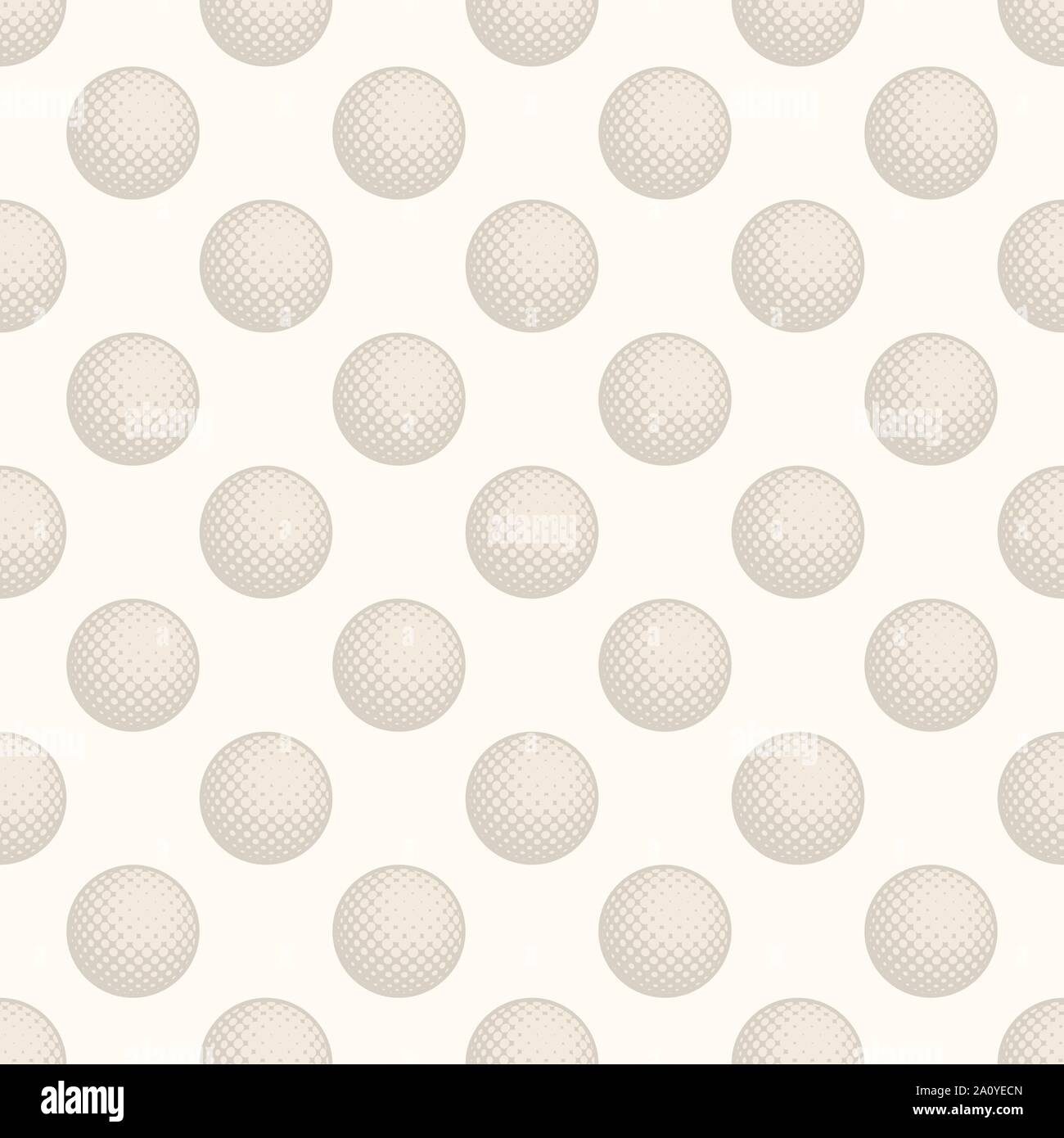 White background with seamless color golf balls pattern Stock Vector ...
