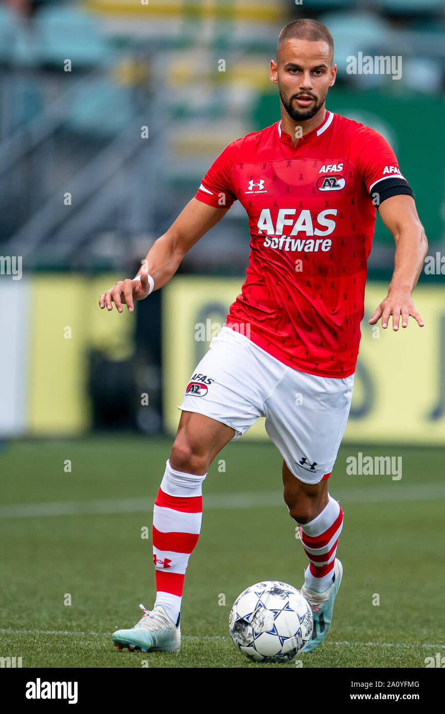 DEN HAAG, Netherlands. 22nd Sep, 2019. football, Dutch eredivisie, season 2019-2020, AZ player ...