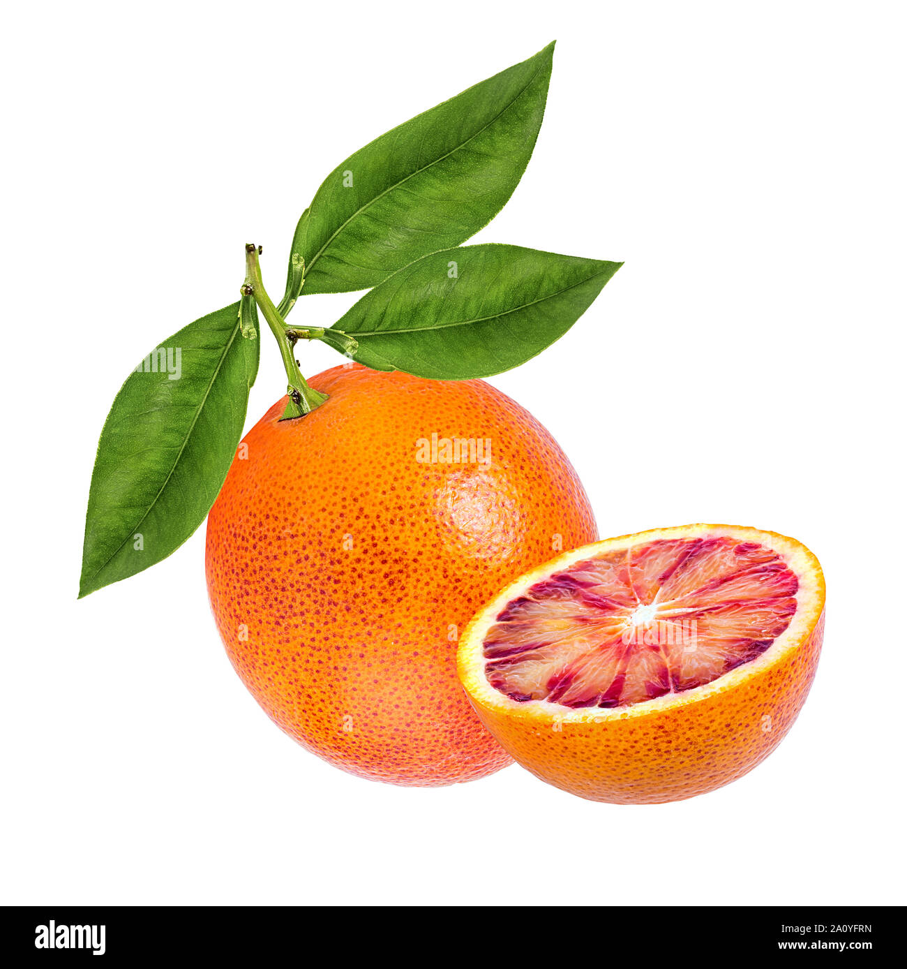 Ripe orange isolated on white background Stock Photo - Alamy