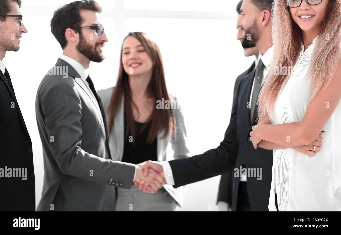 meeting business partners in the office Stock Photo - Alamy
