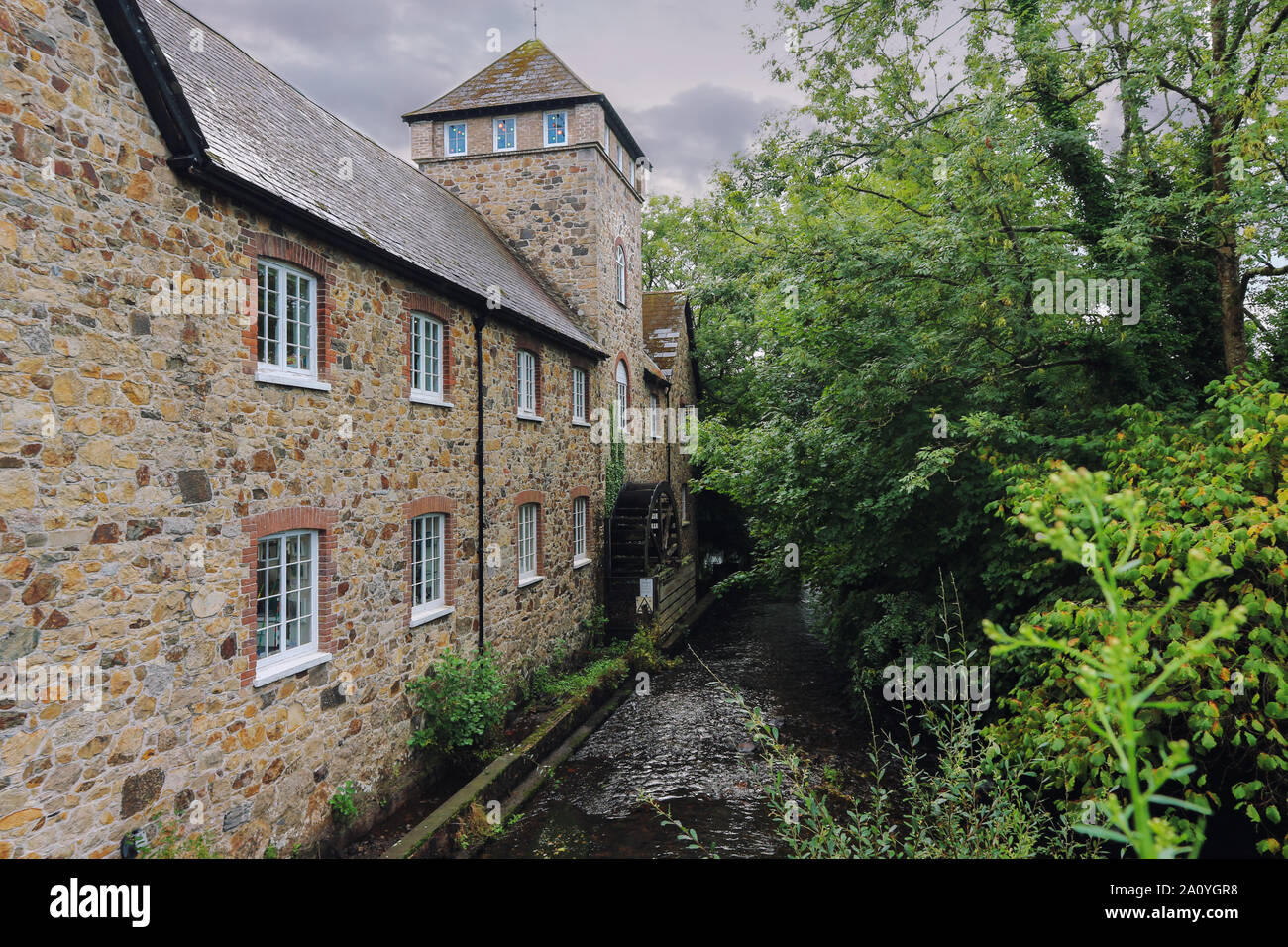 Mill on the bridge, England Stock Photo - Alamy