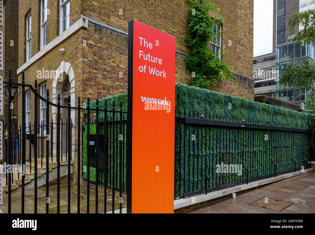 London, United Kingdom - September 22, 2019: A view of the Wework co ...