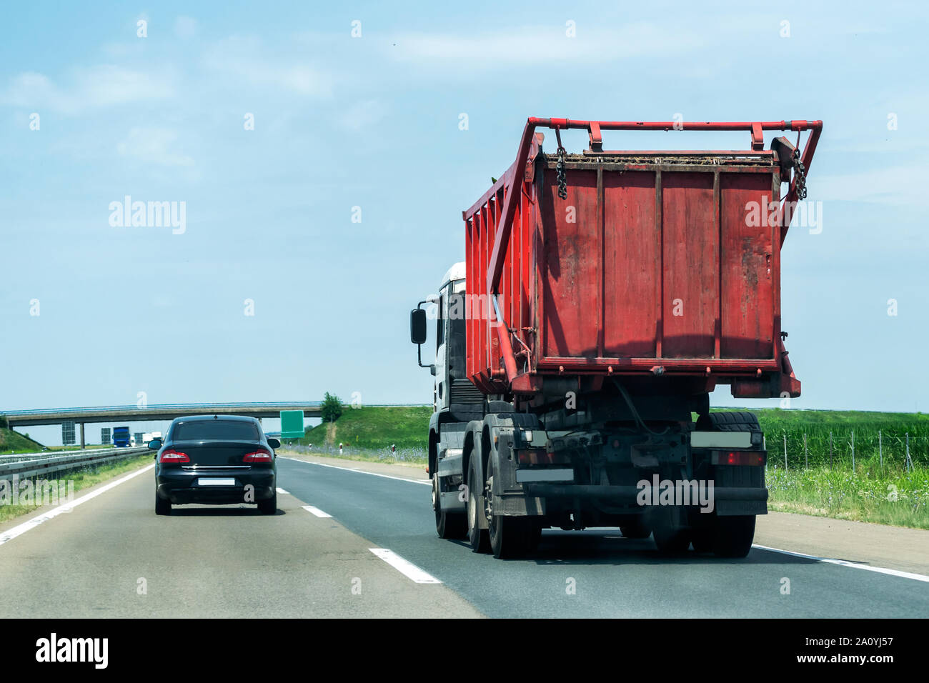 Highway road truck garbage hi-res stock photography and images - Alamy