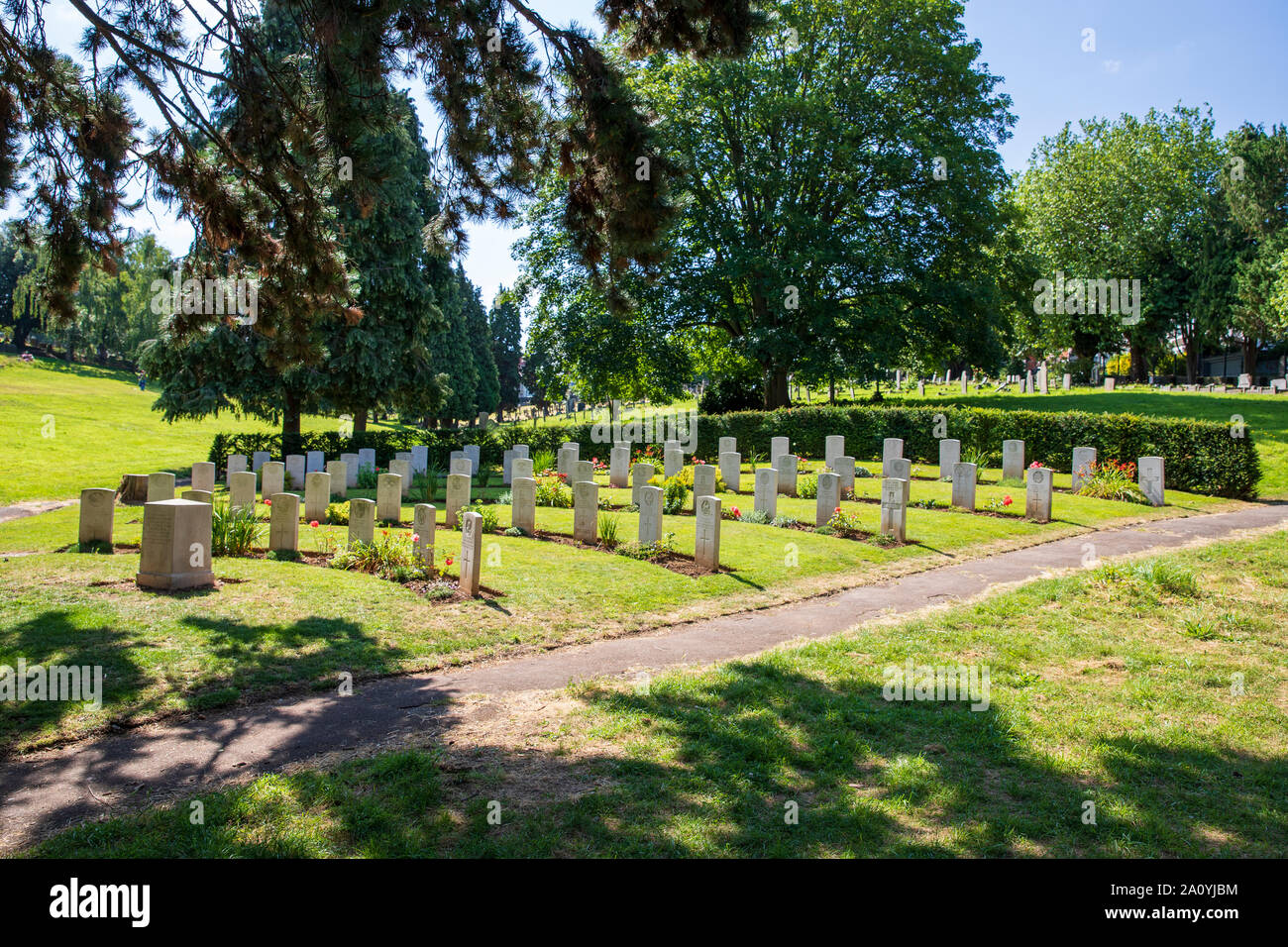 CWGC Graves at Greenbank Cemetery, Bristol Stock Photo - Alamy
