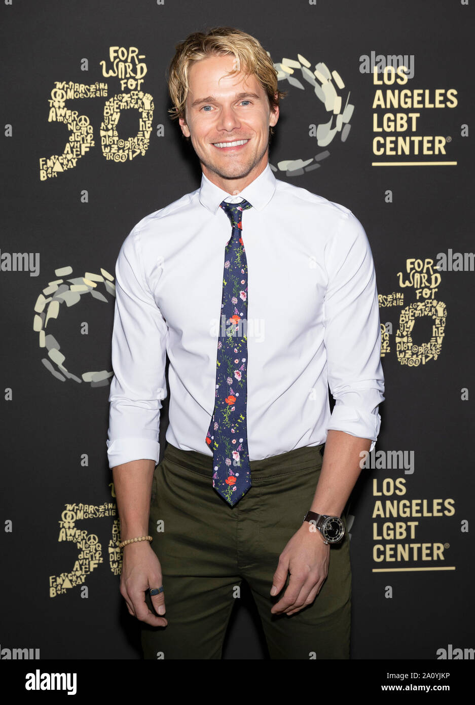 Los Angeles, CA - Sept 21, 2019: Michael Nardelli attends the Los Angeles LGBT Center's Gold ...