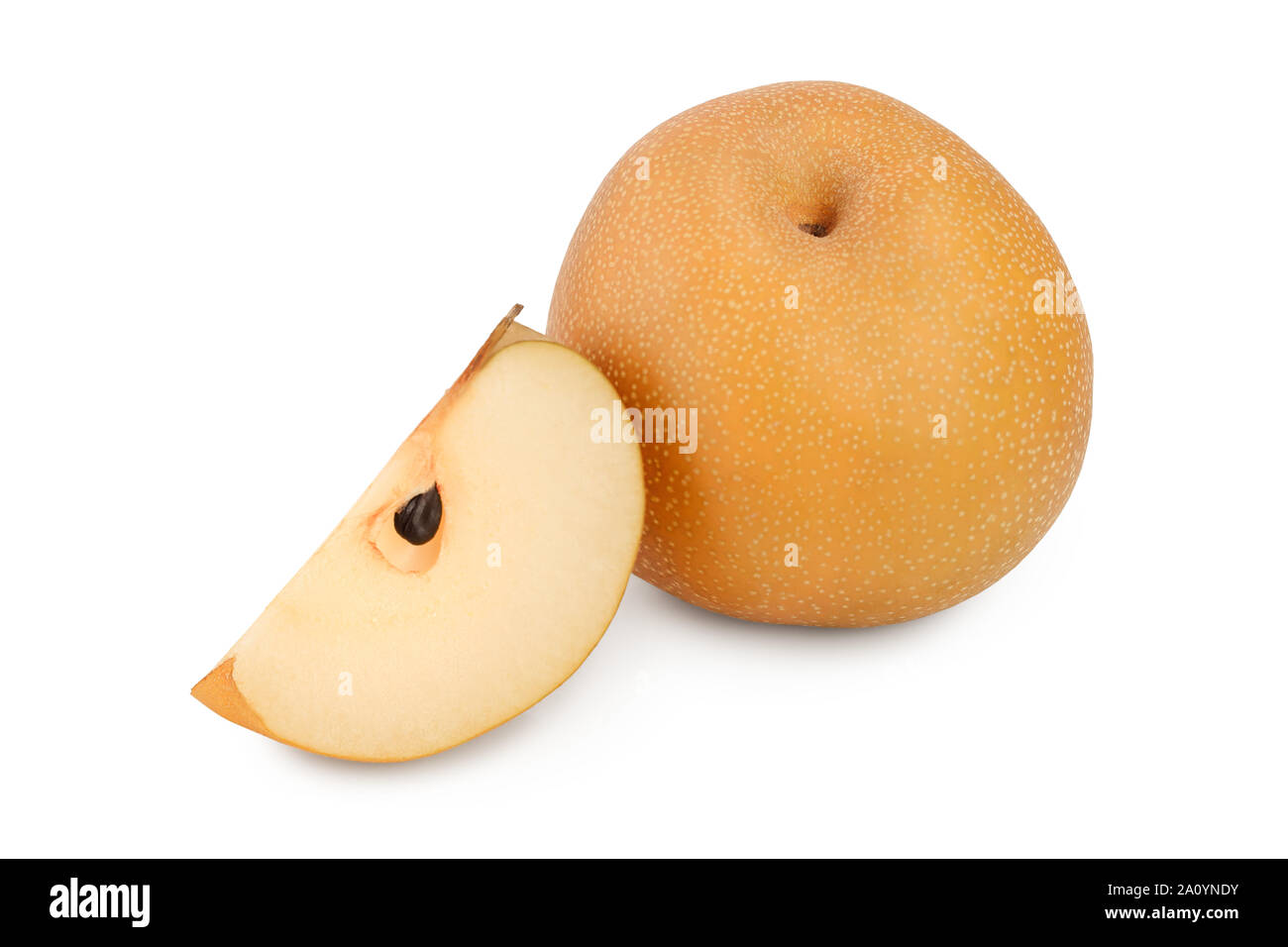 Fresh asian pear isolated on white background Stock Photo - Alamy