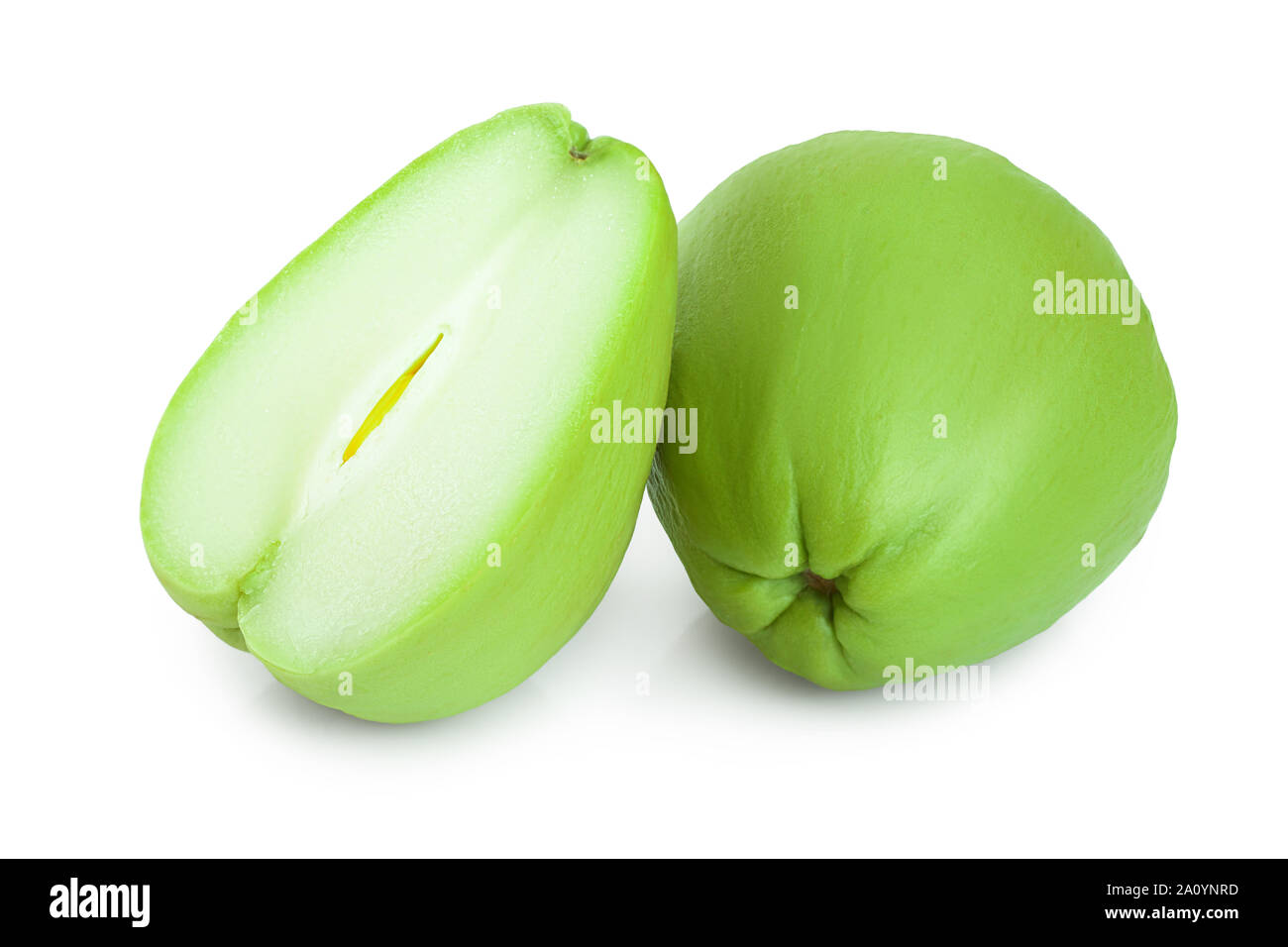 fresh Chayote vegetable isolated on white background Stock Photo - Alamy