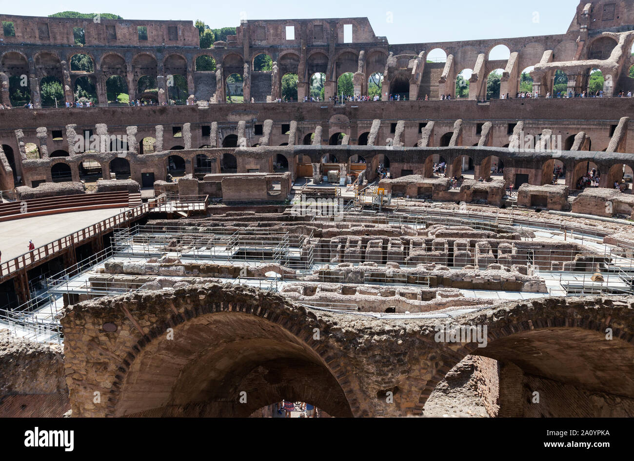 Interior of Colosseum, Rome, Italy Stock Photo - Alamy