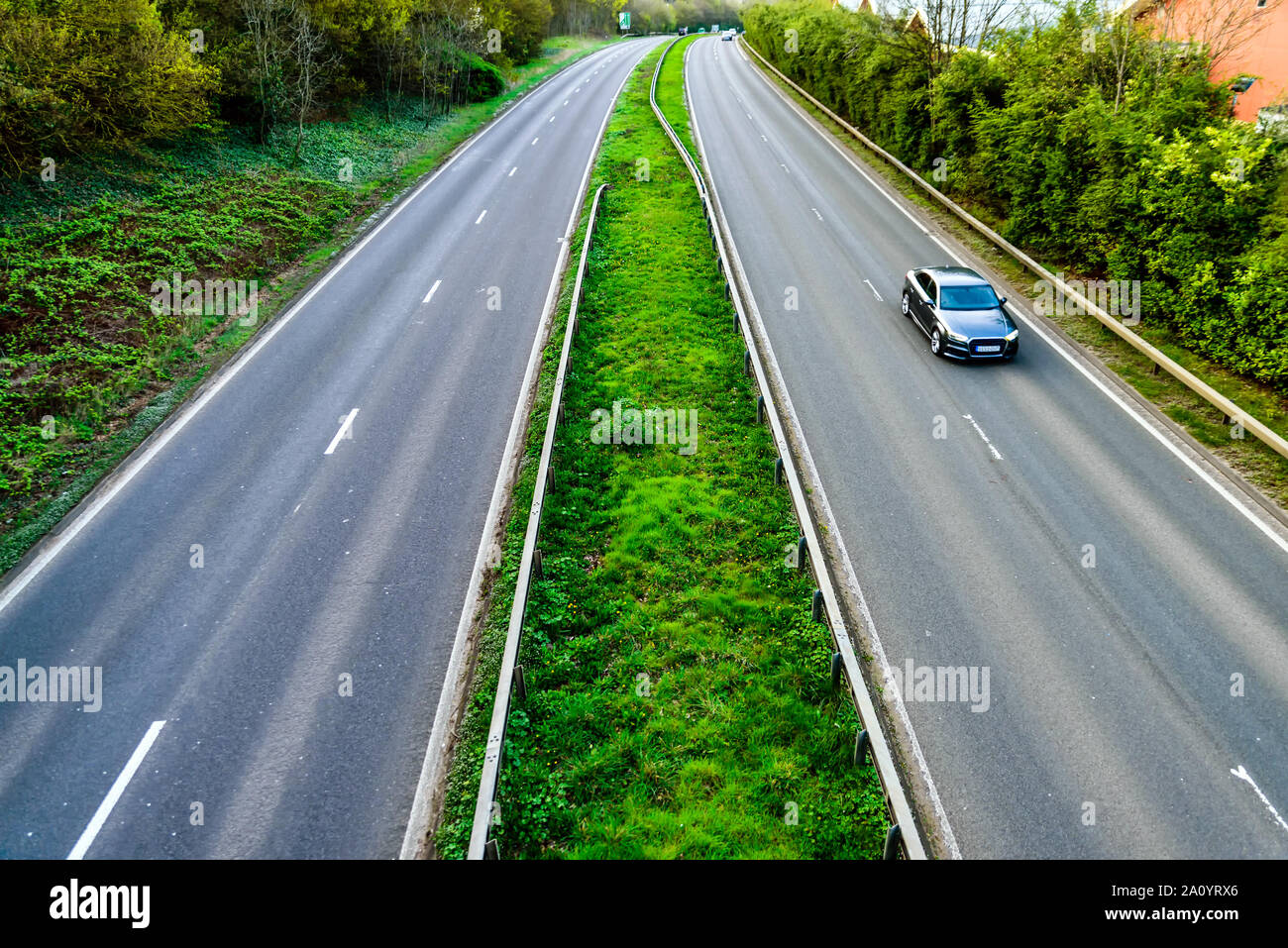 Driving road highway overhead hi-res stock photography and images - Alamy
