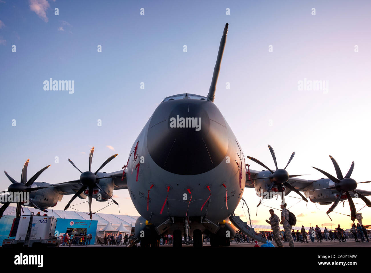 Teknofest 2019 military air force technologies show in Ataturk Airport, Istanbul, Turkey ...