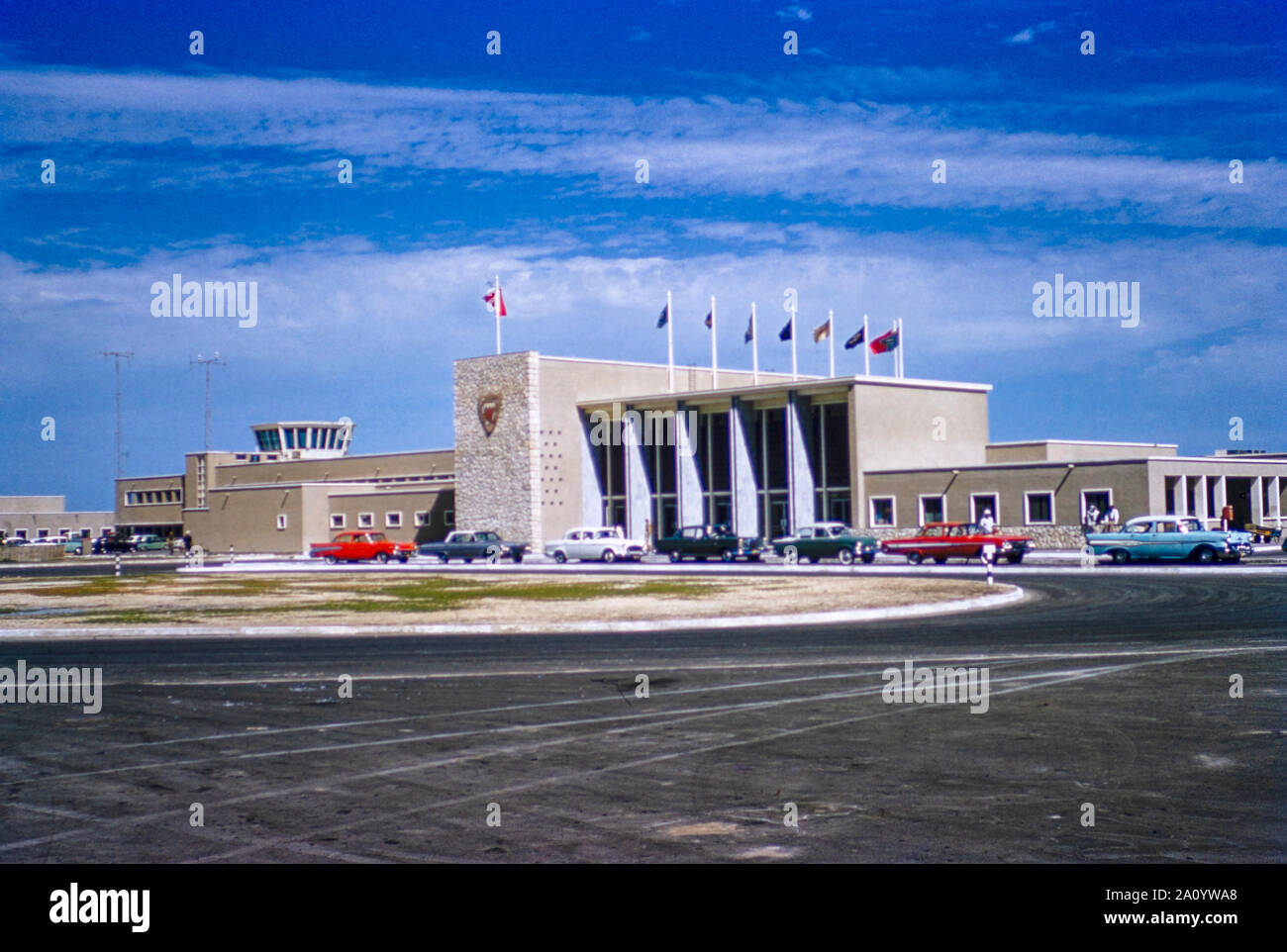 New Terminal building opened in December 1961 at Muharraq Bahrain ...