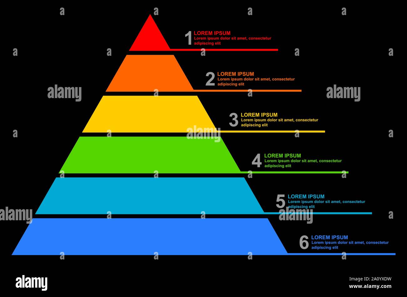 infographic pyramid presentation, vector diagram Stock Vector Image ...
