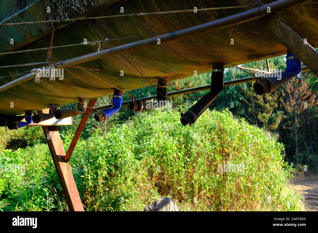 Water Draining From Silt Tank Stock Photo - Alamy
