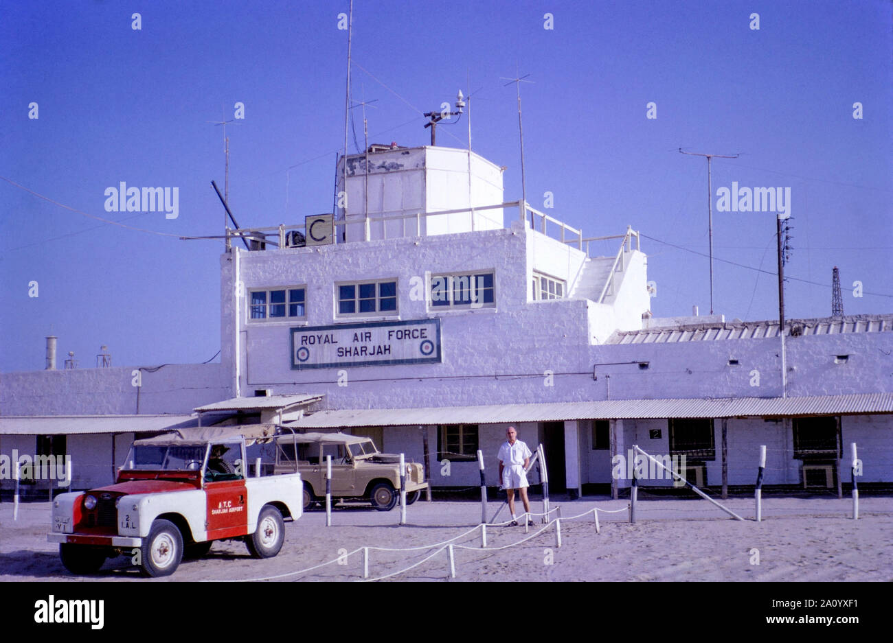 The Royal Air force airport known as RAF Sharjah in the UAE in 1962 ...
