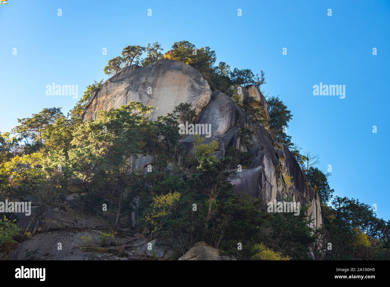 Mitake Shosenkyo Gorge Autumn foliage scenery view in sunny day. Beauty ...