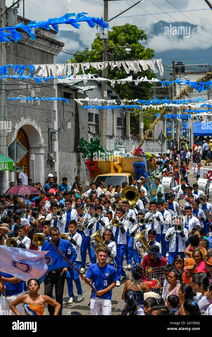 latin marching band in Guatemalan independence day parade Stock Photo ...