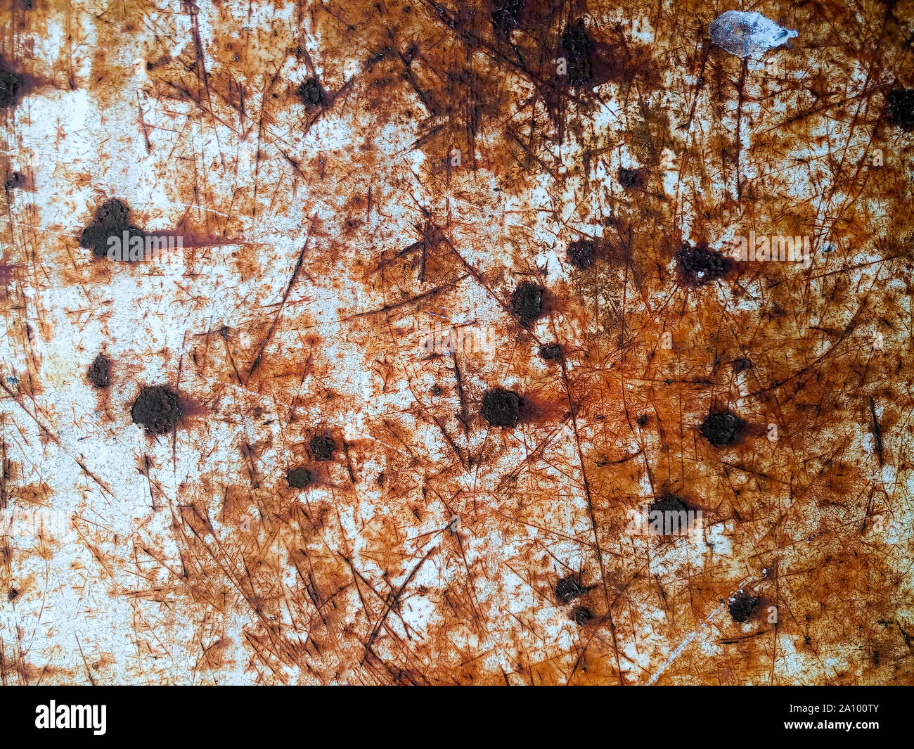 Texture of old shabby rusty metal surface. Cracks, scrapes and of ...