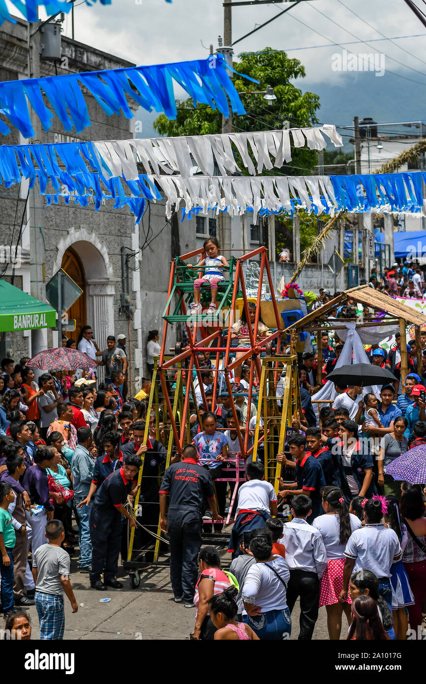latin people walking in Guatemalan independence day parade Stock Photo ...